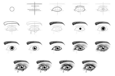 How To Draw Eyes With Tears Step By Step