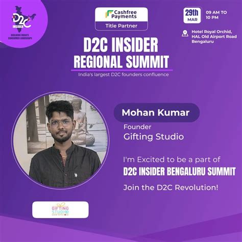 Mohan Kumar On Linkedin D2c D2cinsidersummits D2cinsider Iamad2cinsider