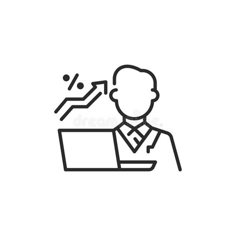 Financial Analyst Icon Stock Vector Illustration Of Marketing 391929264