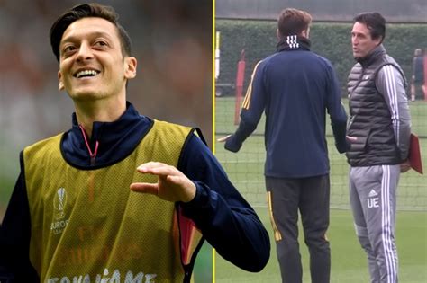 Unai Emery And Mesut Ozil Appear To Have Awkward Confrontation At