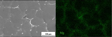 Sem Eds Element Distribution Of Alloy Surface With 0 4 Wt Sc Addition