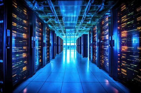 Premium AI Image Server Rack Inside Data Center