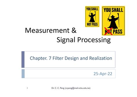 07 Signal Processing Filter Design And Realization Chapter 7 Filter