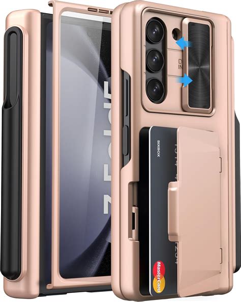 Sixbox For Galaxy Z Fold 5 Case With Card Holder And Screen