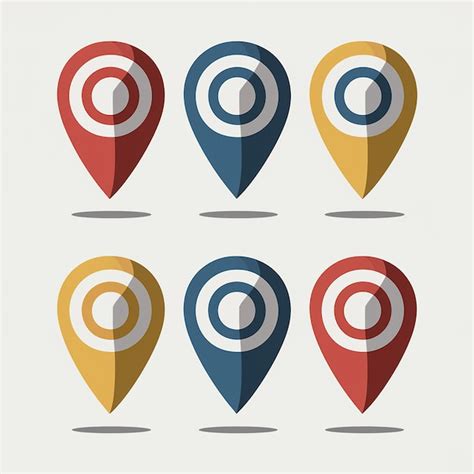 Premium Vector Colorful Location Markers For Mapping And GPS An Illustration Of Six Markers In