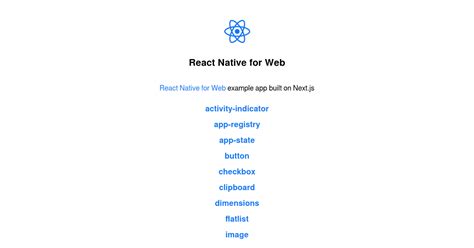 React Native Web Examples Codesandbox