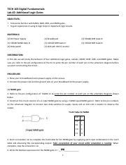 Lab Basic Logic Gates Docx Tech Digital Fundamentals Lab