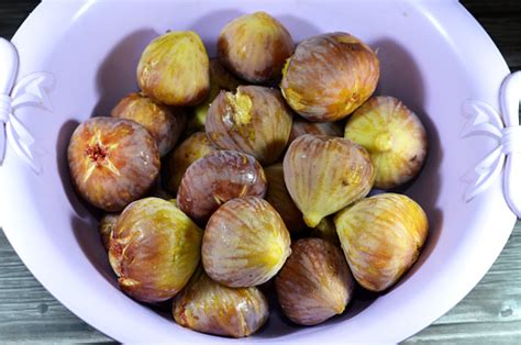 A Plate Of Figs Parchment Fruit Isolated On Wooden Background Fig Is