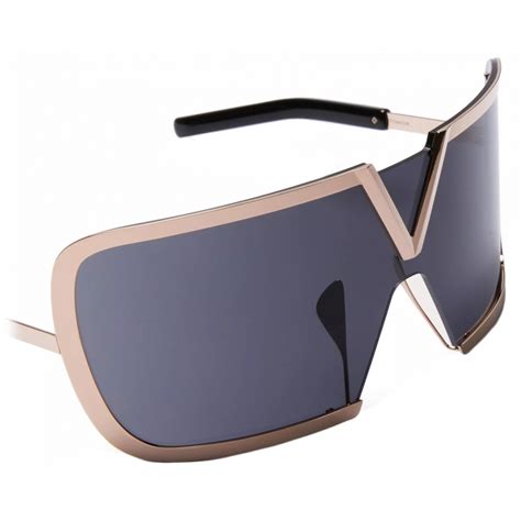 Valentino V Romask Iconic Oversized Mask Sunglasses Rose Gold