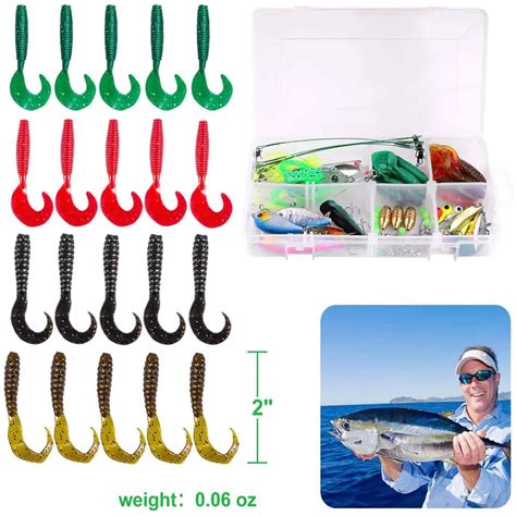 Plusinno 67pcs Fishing Lures Kit Plusinno