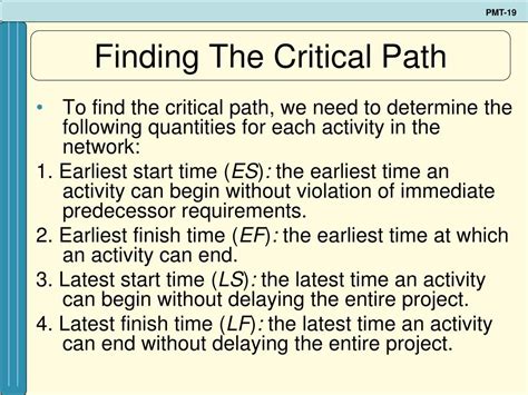 PPT Project Management Finding The Critical Path PowerPoint Presentation ID 244347