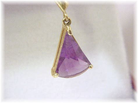 14k Gold 6 Ct Trillion Cut Amethyst Earrings 1 38 Etsy