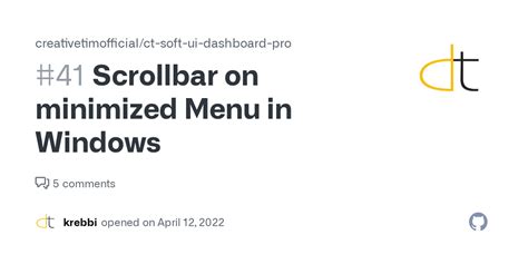 Scrollbar On Minimized Menu In Windows · Issue 41