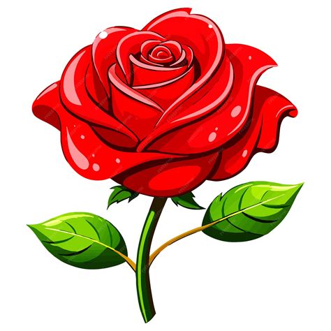 Vibrant Red Rose Symbol Of Love And Passion Premium Ai Generated Vector