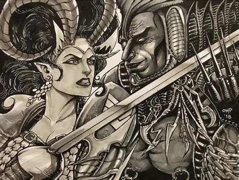 Cybernary Versus Minotaur By Olybear On Deviantart