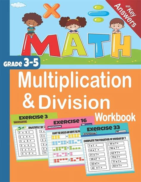 Multiplication And Division Workbook Math Grade 3 5 With Key