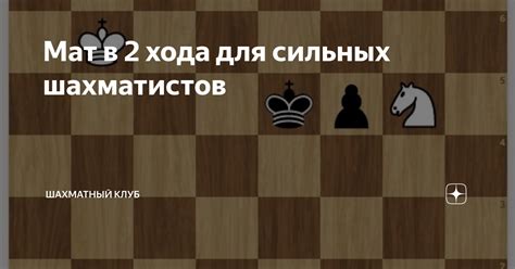 Мат в 2 хода для сильных шахматистов Шахматный клуб Дзен