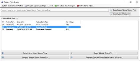Restore Point Creator Download Softpedia