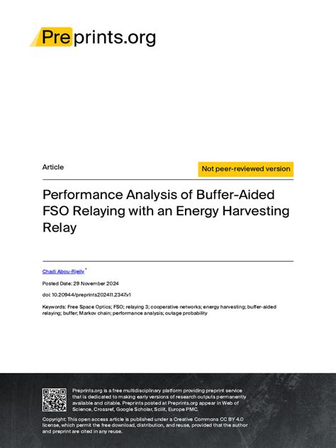 Performance Analysis Of Buffer Aided Fso Relaying With An Energy