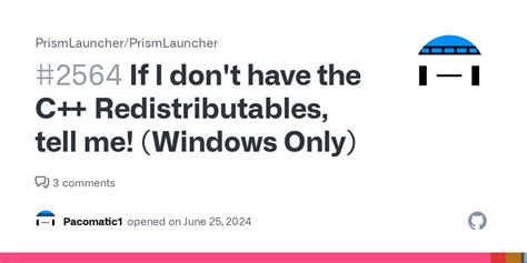 If I Dont Have The C Redistributables Tell Me Windows Only