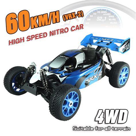 Professional Nitro RC VRX 1 8 Four Wheel Drive RC Buggy RH802 FC 21G Engine 70KM H FS G4P Radio