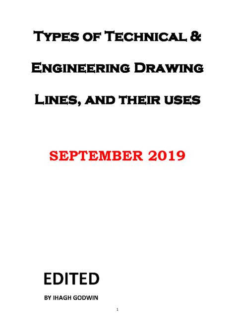 Types Of Technical Engineering Drawing Lines And Their Uses By Ihagh G