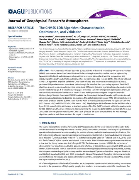 pdf the crimss edr algorithm characterization optimization and