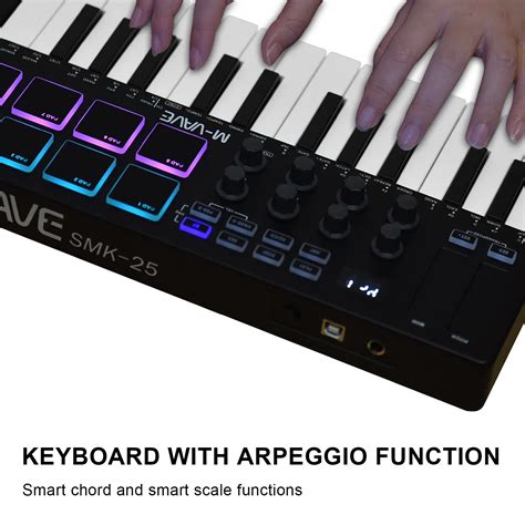 M Vave 25 Key Midi Control Keyboard Mini Portable Usb Keyboard Midi Controller With