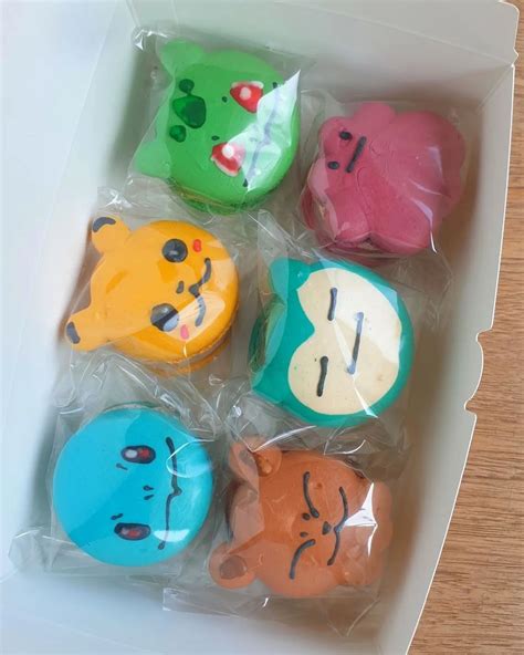 올림커피 오늘 준비되는 포켓몬마카롱은 6종 입니다 4종류 골라서 펄프케이스에 담으셔도 예쁘고