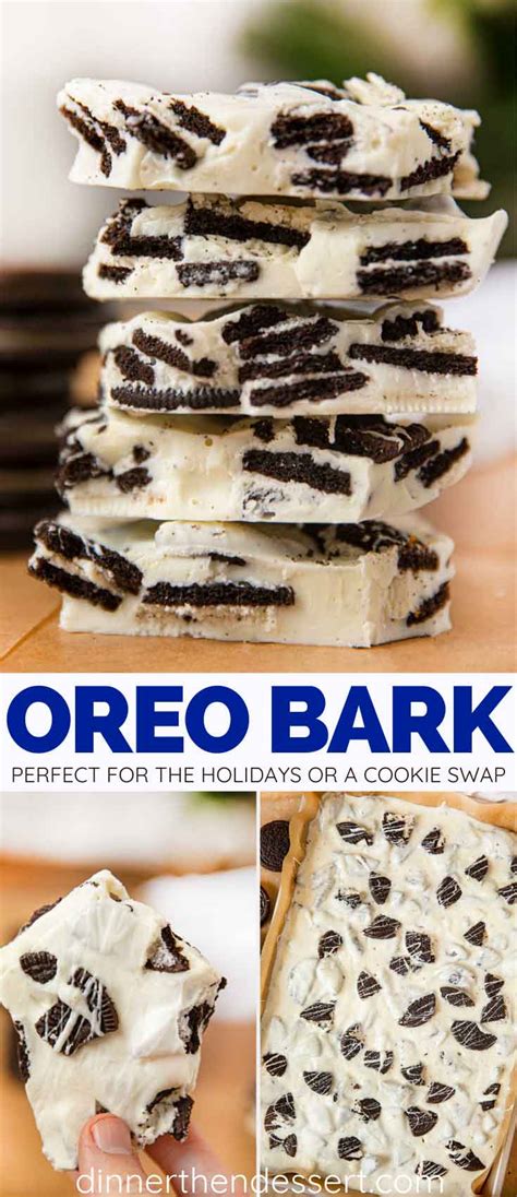 Oreo Bark Recipe White Chocolate Cookies And Cream Dinner Then Dessert