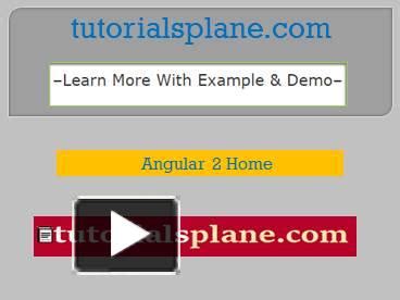 PPT Angular 2 Home Tutorialsplane PowerPoint Presentation