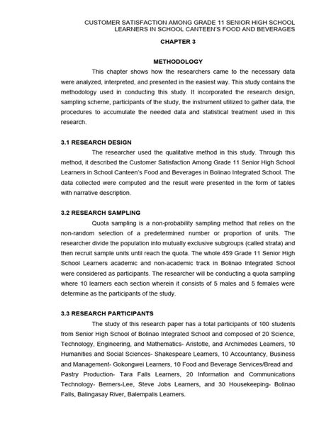 Chapter 3 Pdf Sampling Statistics Methodology