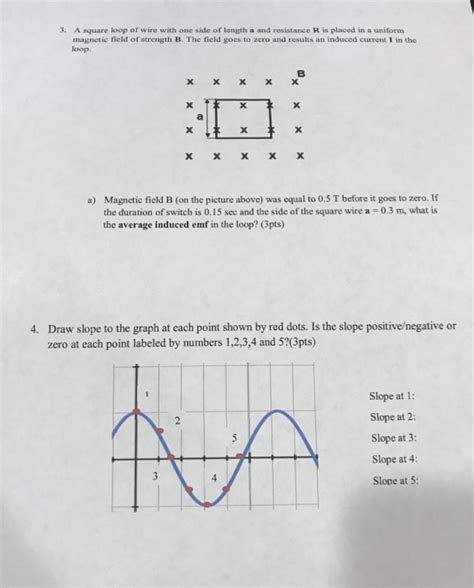 solved 3 a square loop of wire with one side of length a