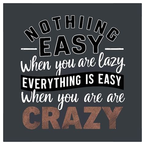 Lazy Vs Crazy Bold Typographic Tshirt Design Premium Ai Generated Vector