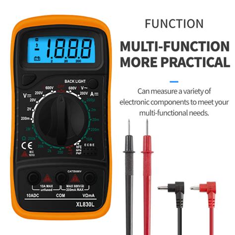 Xl830l Digital Multimeter Battery Included Lcd Digital Tester Voltmeter Ohmmeter Ammeter Multi