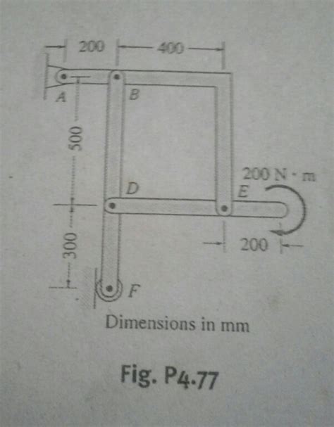 Solved 4 77 Neglecting The Weights Of The Members Determine Chegg