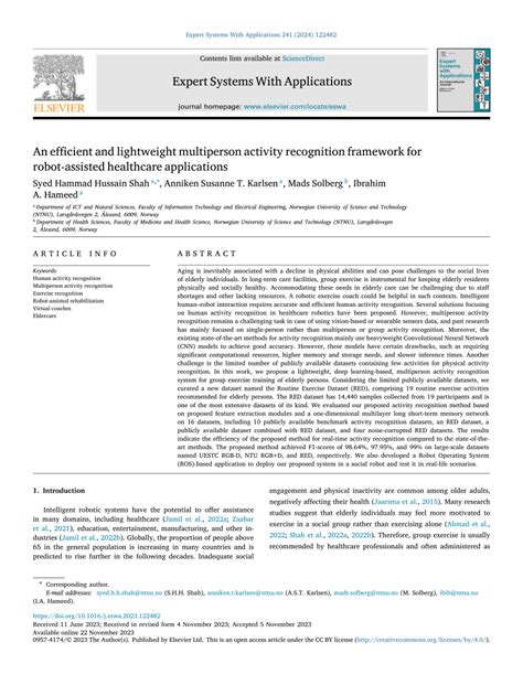 Pdf An Efficient And Lightweight Multiperson Activity Recognition Framework For Robot Assisted