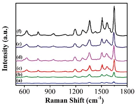 Sers Spectra Of 10 ─4 M Rhb Molecules On A Ca Rgoag 1 B