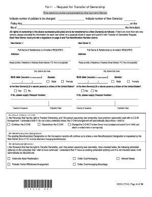 Fillable Online TRANSFER OF OWNERSHIPDESIGNATION OF SUCCESSOR OWNER FOR