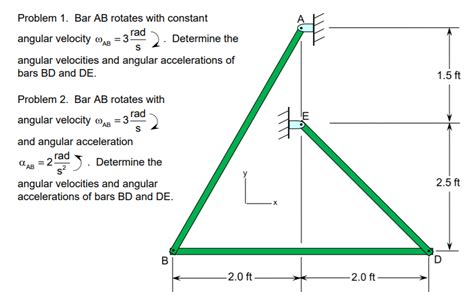 Solved Problem 1 Bar Ab Rotates With Constant Angular