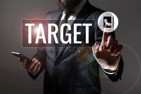 Hand Writing Sign Target Business Overview Something At Which Someone Is Aiming A Weapon Or