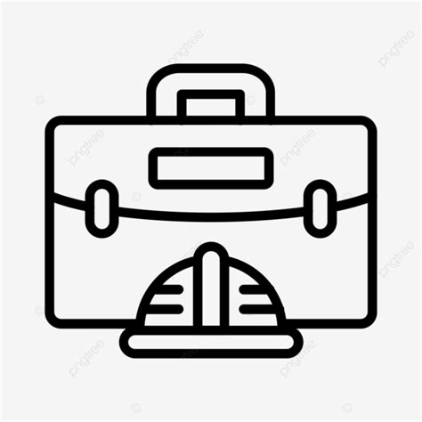Briefcase Line Icon Briefcase Office Portfolio PNG And Vector With