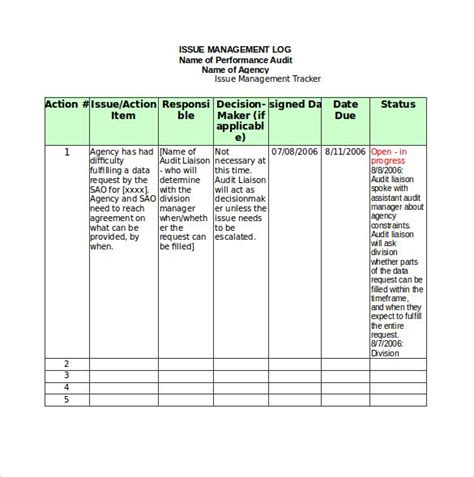 Defect Tracking Log Template Systems Engineering Computing Riset