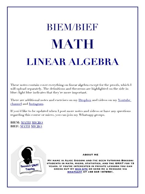 Linear Algebra Pdf Basis Linear Algebra Determinant
