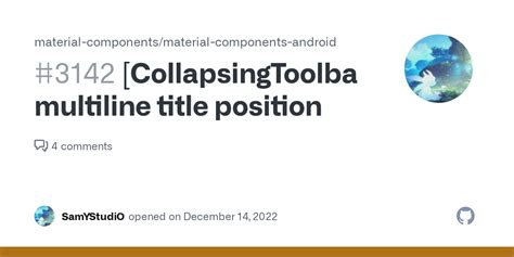 Collapsingtoolbarlayout Multiline Title Position · Issue 3142
