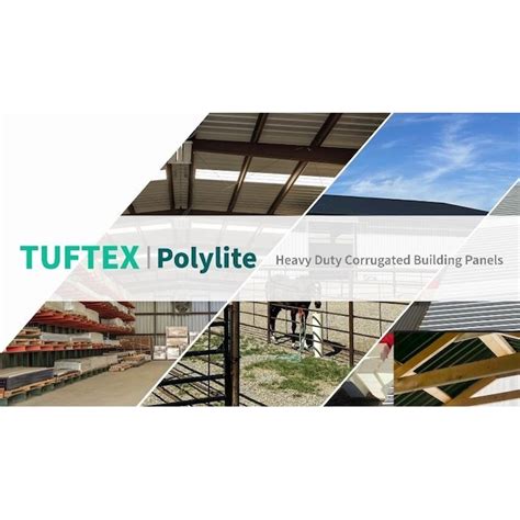 Tuftex Poly Lite 3 Ft X 8 Ft Corrugated Clear Polycarbonate Plastic