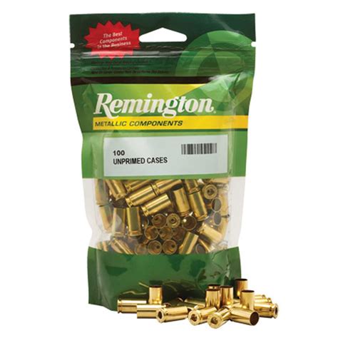 Remington Unprimed Pistol Brass 9mm 100pk Au
