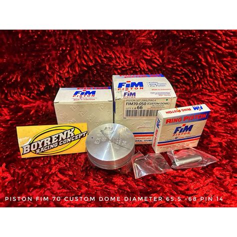 Jual Piston Kit FIM Modifikasi Custom Dome FIM70 Diameter 65 5 68 PIN
