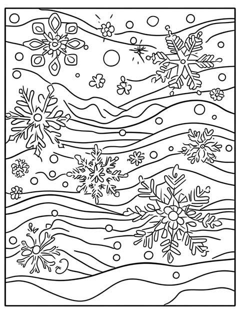 Páginas Para Colorear De Copos De Nieve Para Imprimir Gratis
