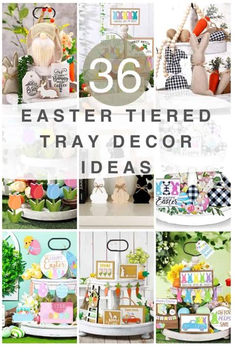 36 Adorable Easter Tiered Tray Decor Ideas